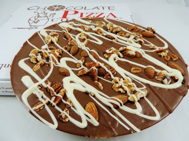 Combo Chocolate Pizza with Nuts and Peanut Butter Wings