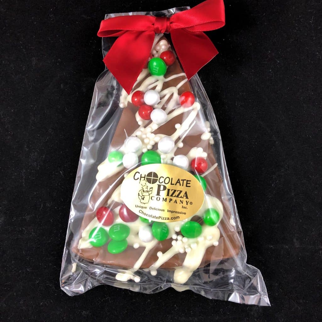 Christmas Tree Chocolate Pizza Slice | handmade