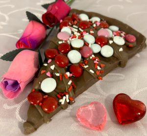 Be Mine Valentine's Day Chocolate Pizza Slice