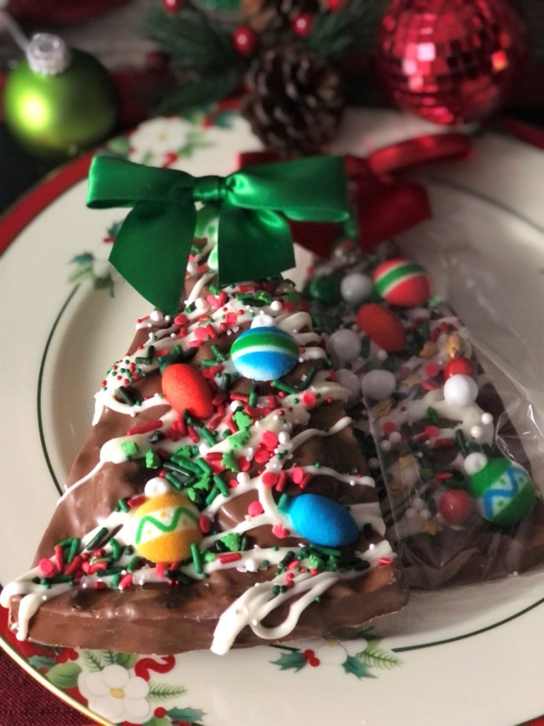 Christmas Tree Chocolate Pizza Slice - Gourmet Gifts