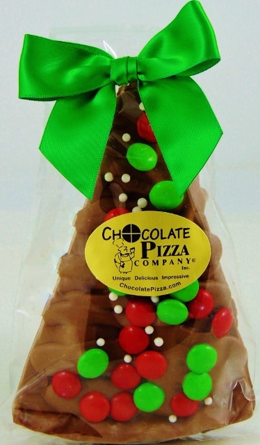 Christmas Tree Chocolate Pizza Slice | handmade