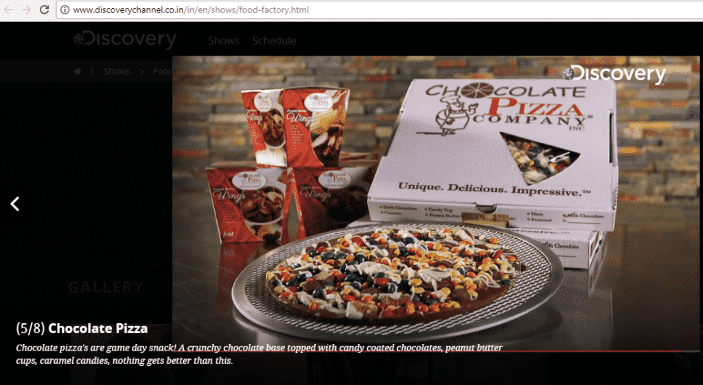 Discovery Channel India | Food Factory TV - Chocolate Pizza Company