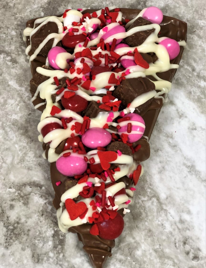Valentine's Sweet Temptations Chocolate Pizza Slice