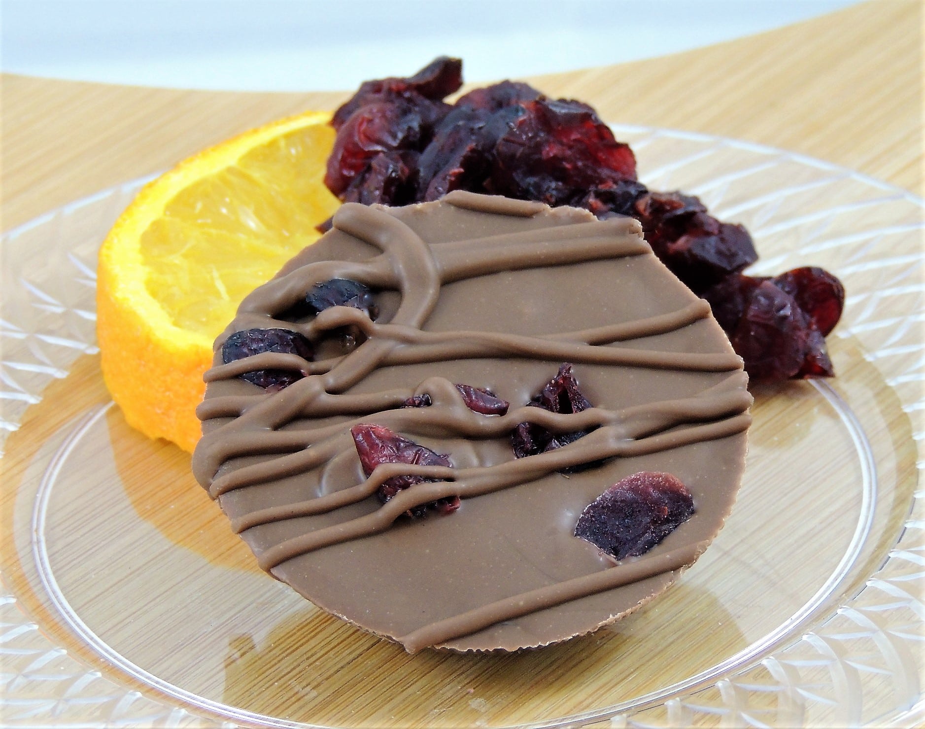 Cranberry Orange Mini Chocolate Pizza | milk or dark chocolate favor