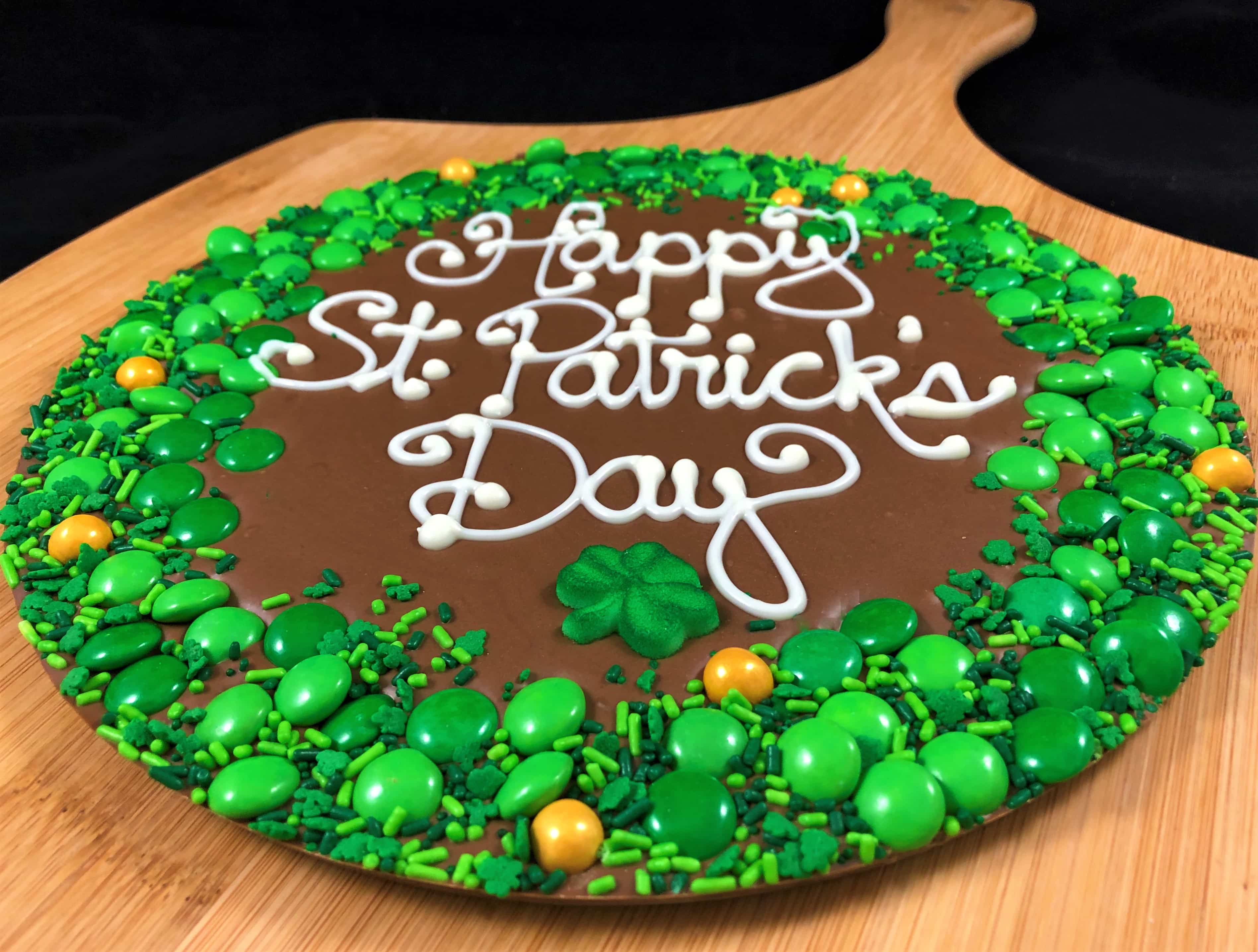St. Patrick's Day Chocolate Pizza - ChocolatePizza.com