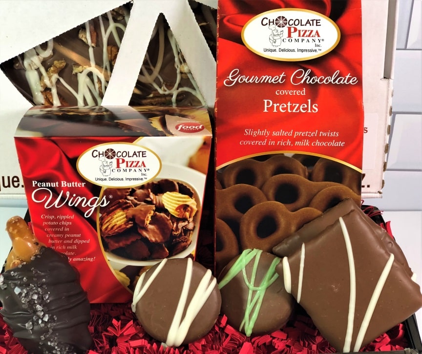 Pizza Gift Basket | Chocolate Pizza & Gourmet Chocolate Treats
