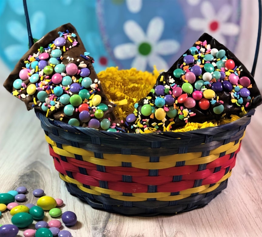 Celebrate Spring Slice | milk or dark chocolate, pastel chocolate candy