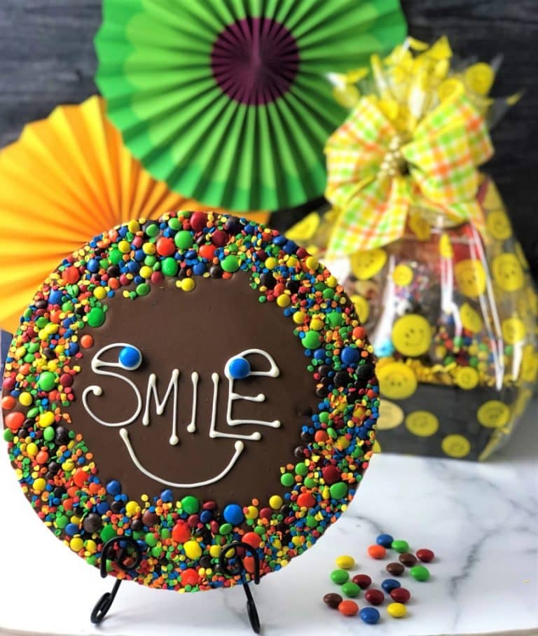 Keep Smiling Gift Basket - Gourmet Chocolate Pizza Gift
