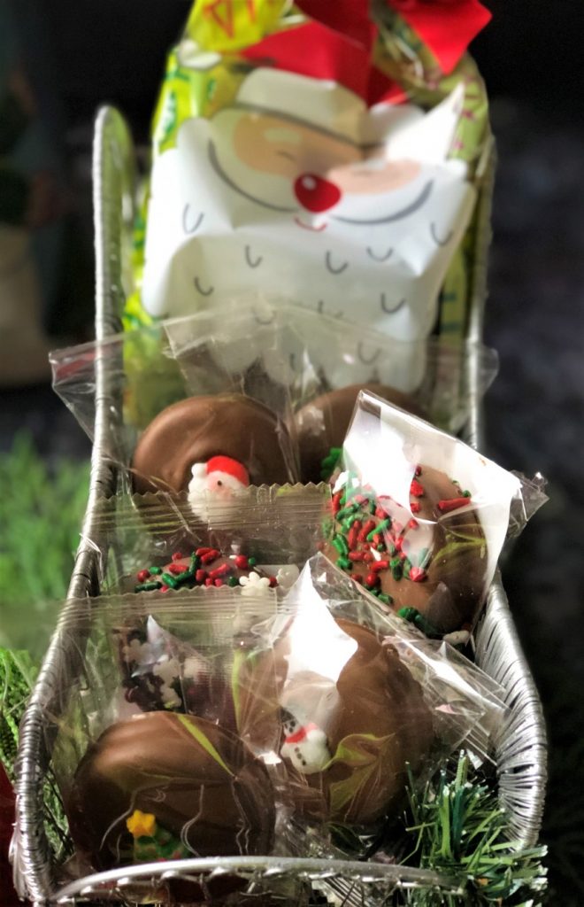 Chocolate-Covered Christmas Cookies in a Bag - Six Ct.