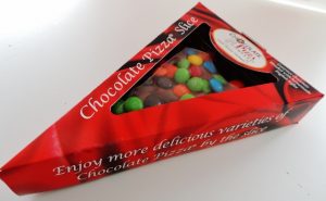 Chocolate Pizza Slice with Candy Toppings - 6 Oz.