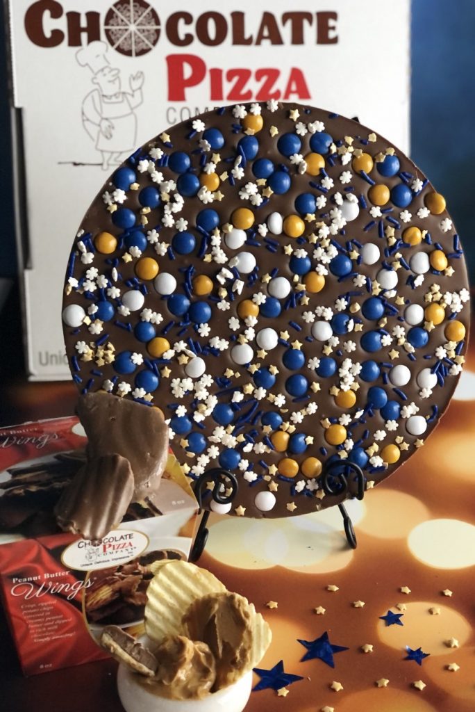 Starry Night Chocolate Pizza and Peanut Butter Wings Dessert Combo